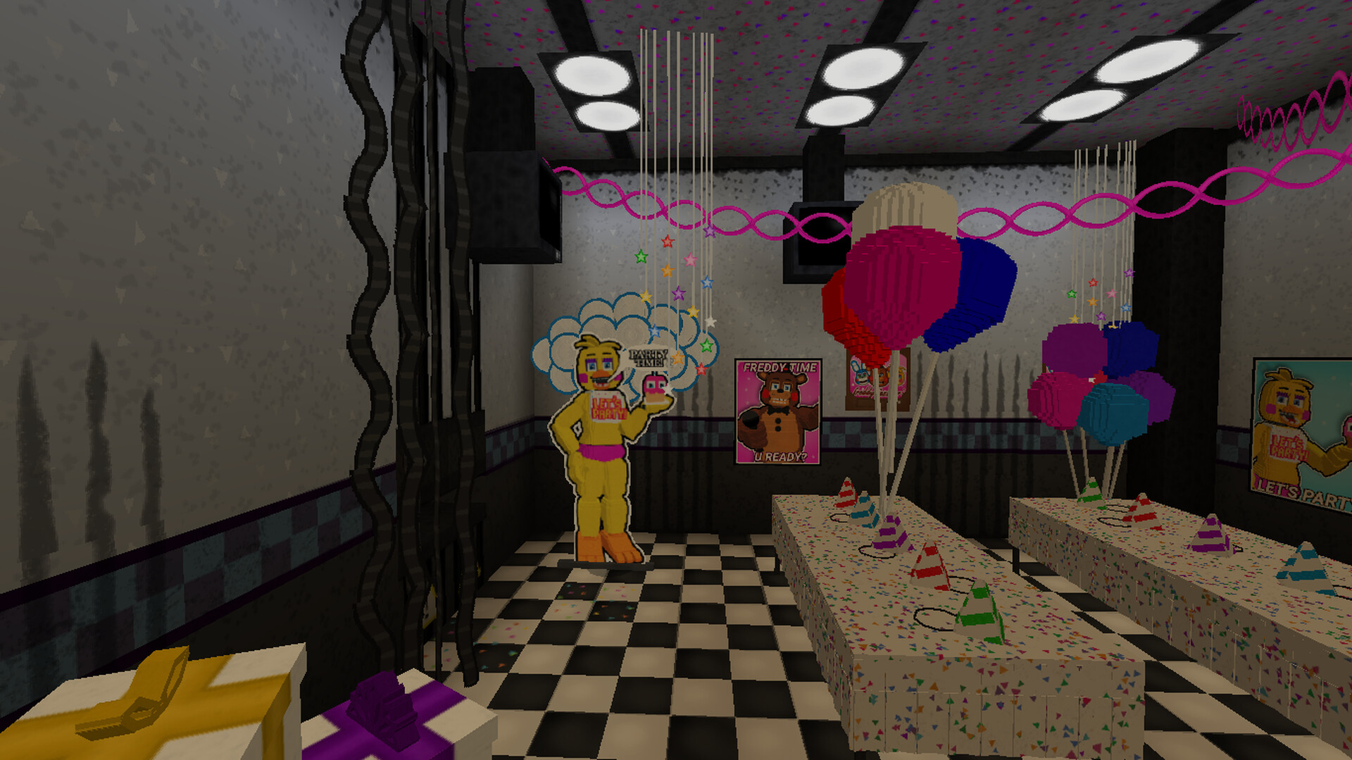 another FNAF fan game Five Night's At Freddy's 2 Open Source Minecraft Map