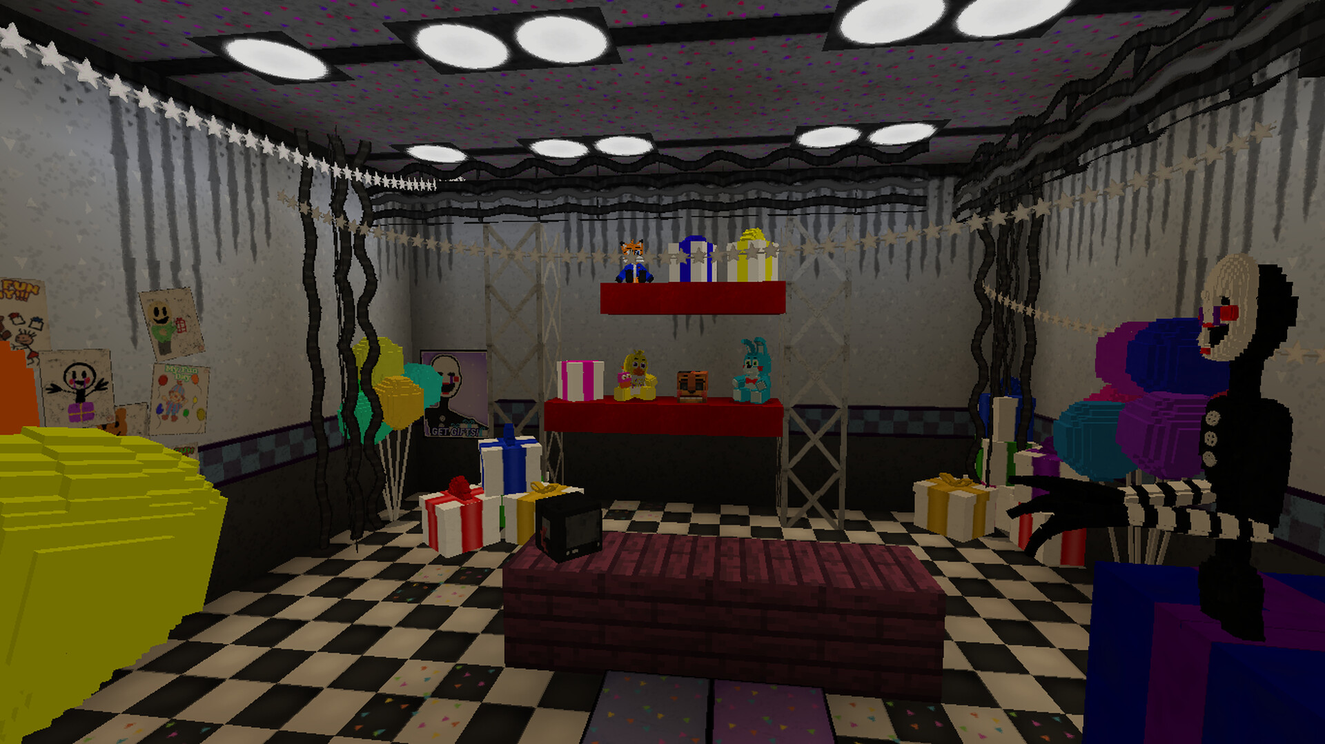 another FNAF fan game Five Night's At Freddy's 2 Open Source Minecraft Map