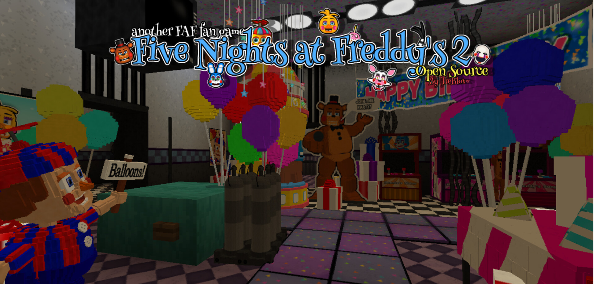 another FNAF fan game Five Night's At Freddy's 2 Open Source Minecraft Map