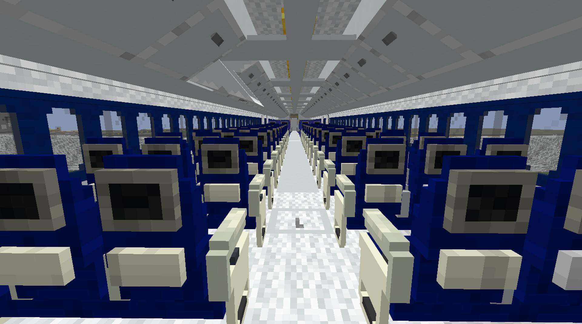 Boeing 707 (little tiles) Lufthansa Minecraft Map