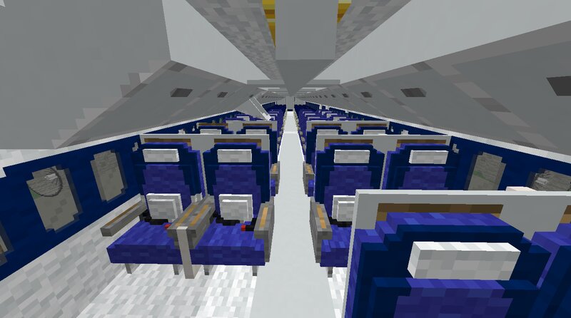Boeing 707 (little tiles) Lufthansa Minecraft Map