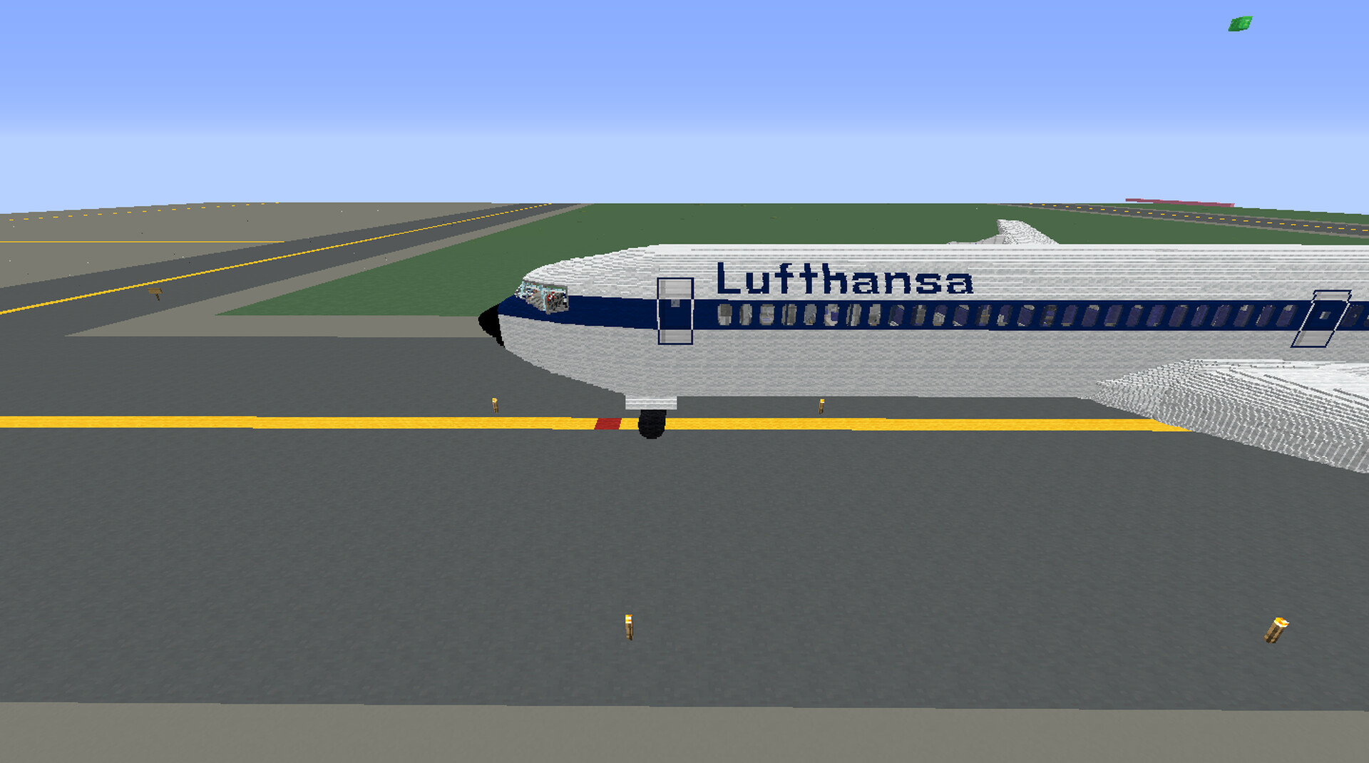 Boeing 707 (little tiles) Lufthansa Minecraft Map