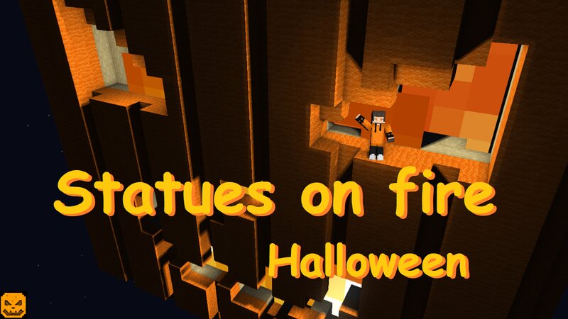 Statues on fire (Halloween) Minecraft Map