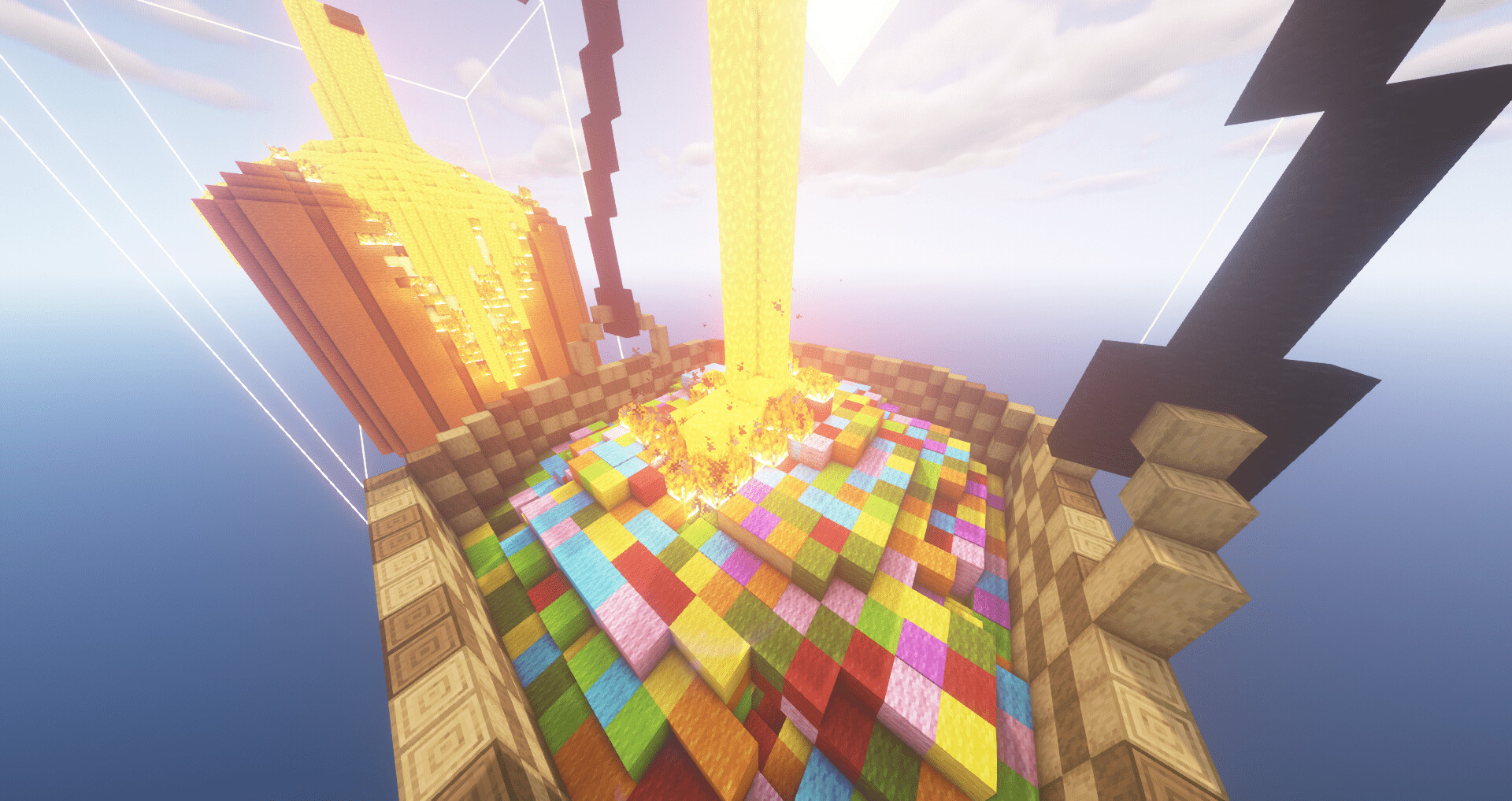 Statues on fire (Halloween) Minecraft Map