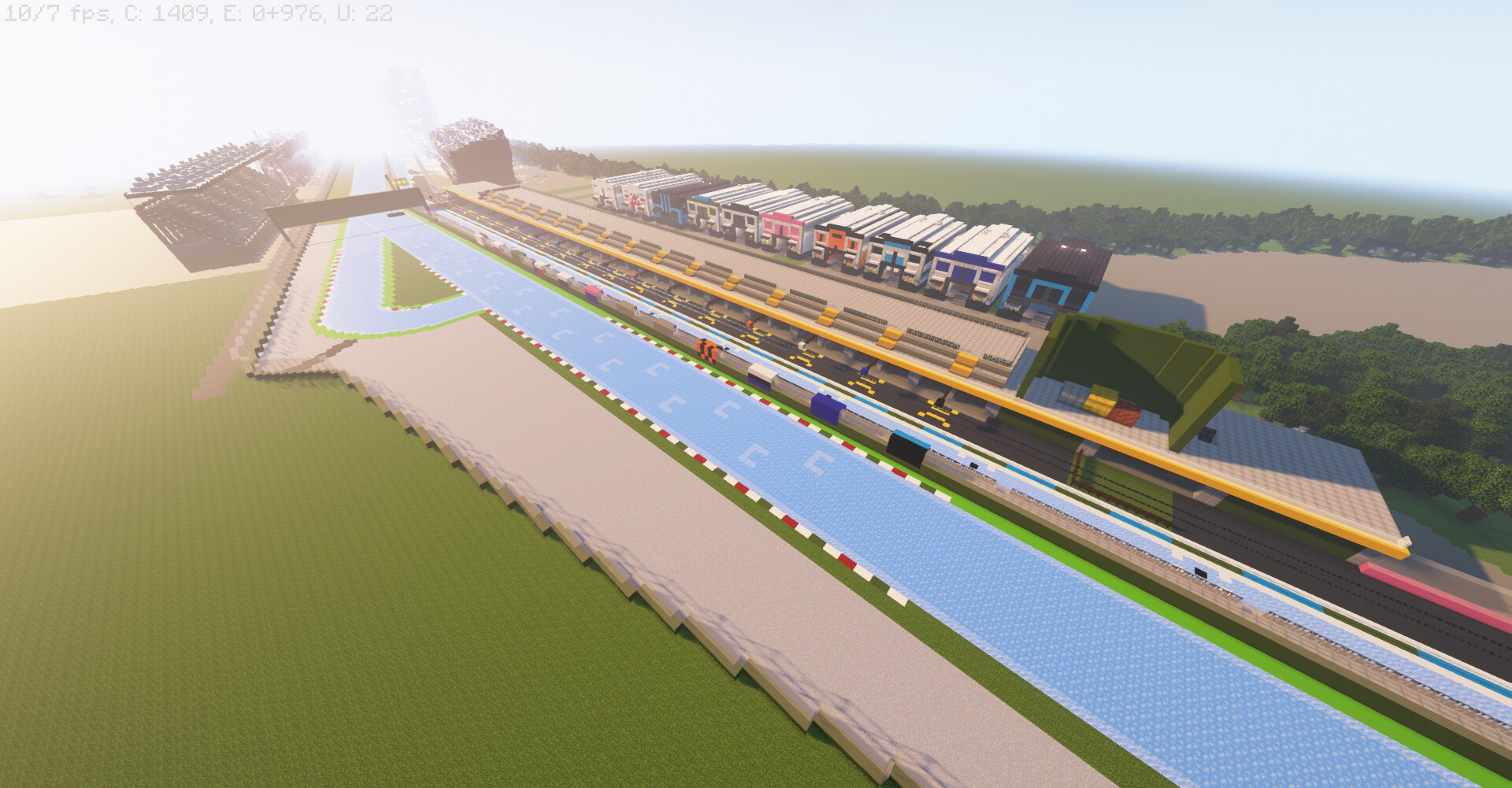 F1 Emilia Romagna Grand Prix Ice Boat Racing track (1.18.2) Minecraft Map