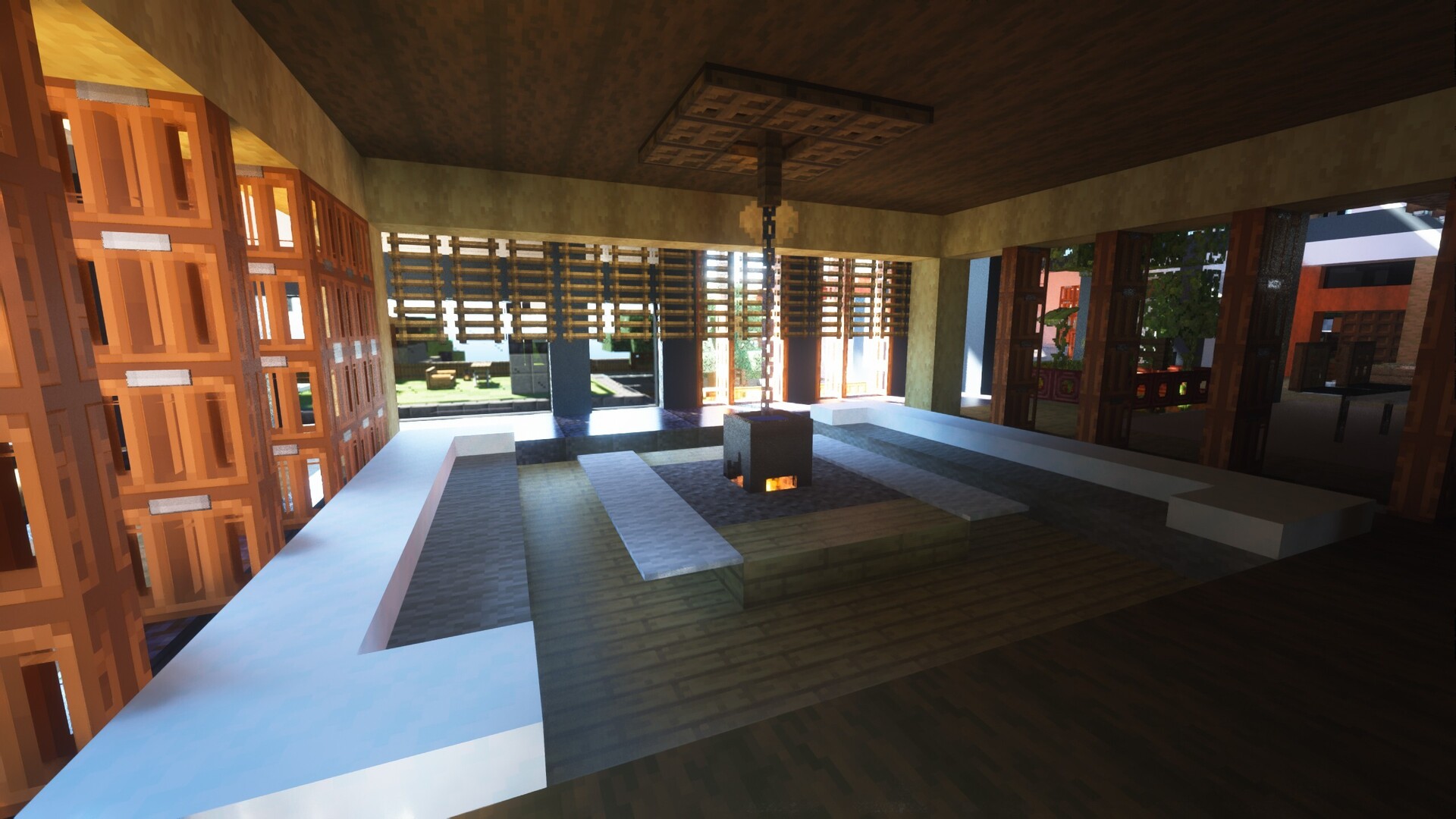 Zen-style Japanese inspired modern house Minecraft Map