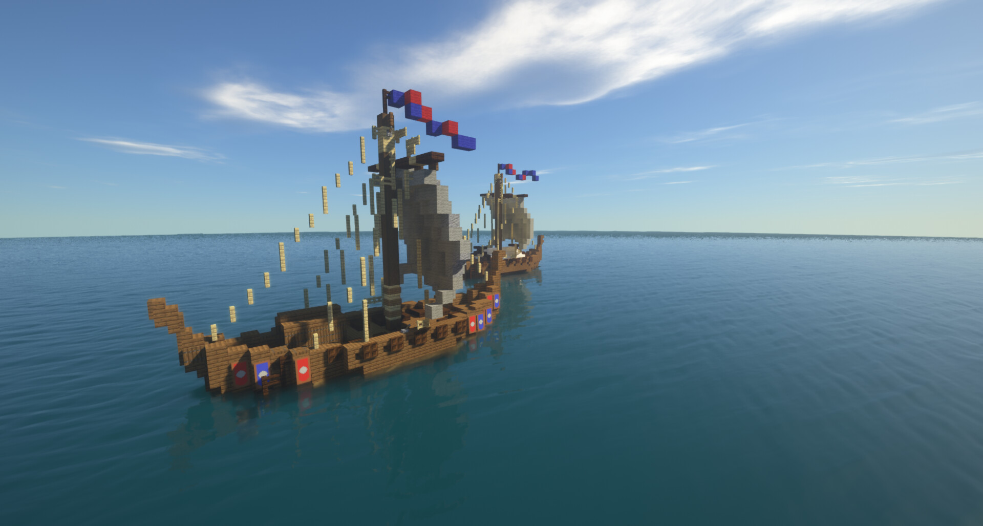 Medieval Ship Lodya "Vorobey" & "Yastreb" Minecraft Map