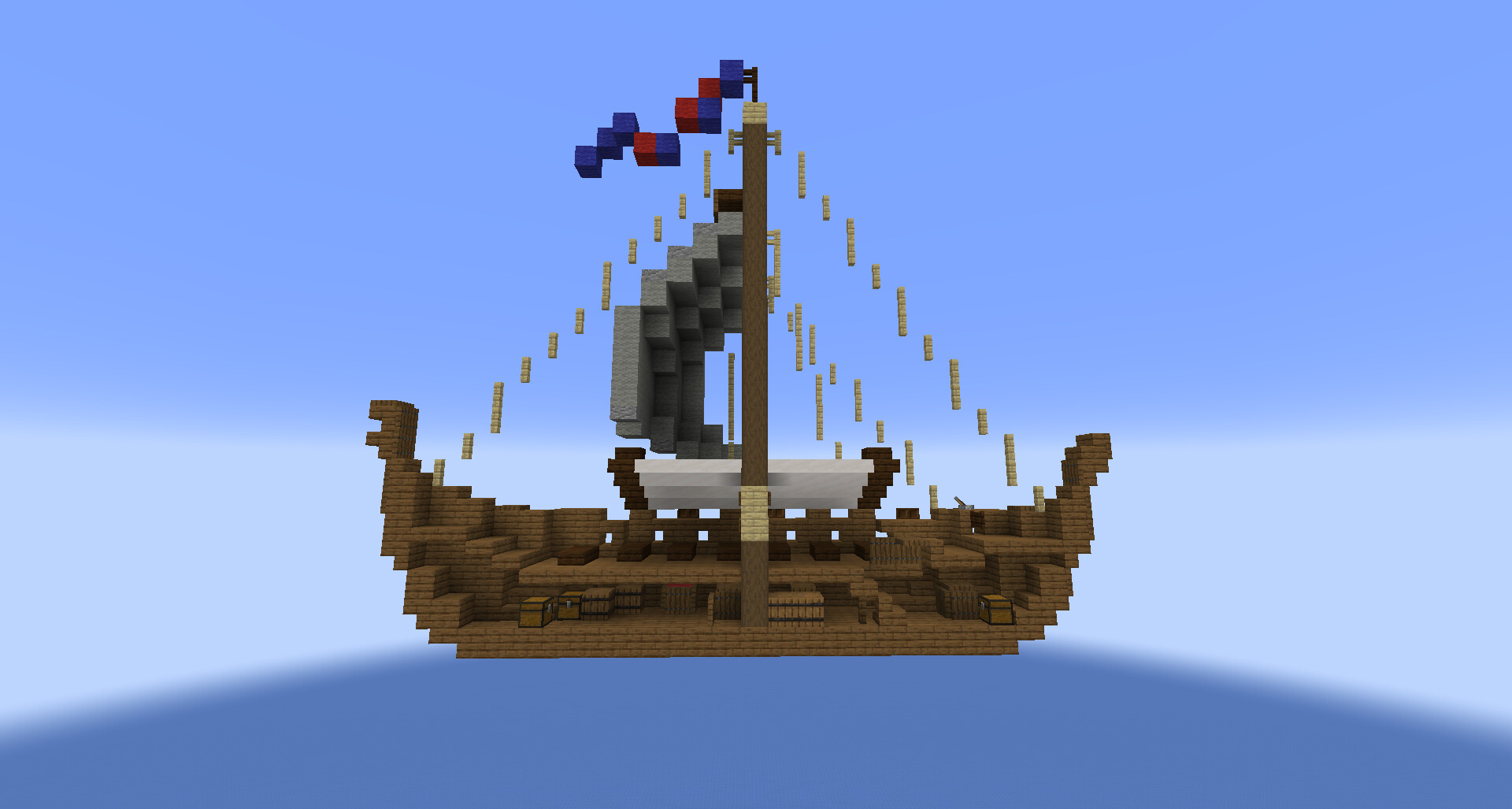 Medieval Ship Lodya "Vorobey" & "Yastreb" Minecraft Map