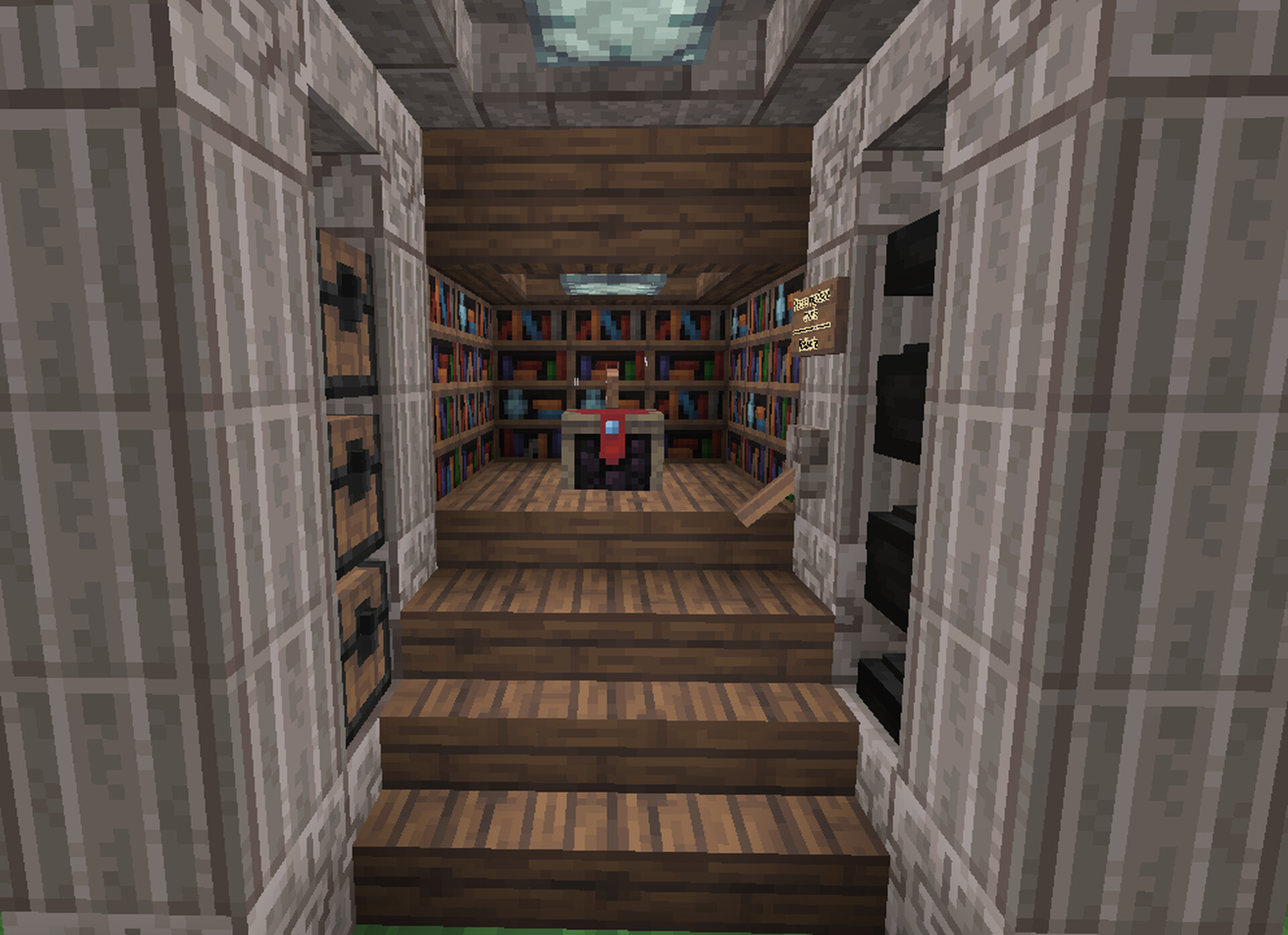 Enchanting table setup with anvil station Minecraft Map