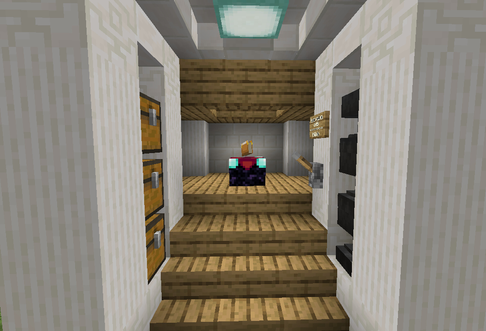 Enchanting table setup with anvil station Minecraft Map