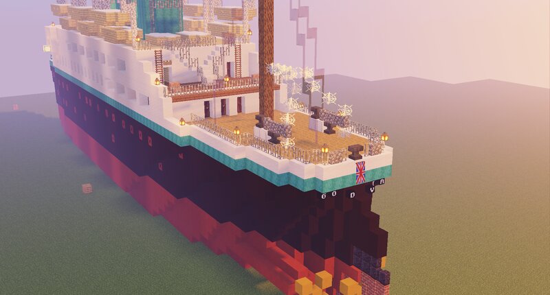 Fictional Ocean Liner RMS Godvia 1913 Minecraft Map