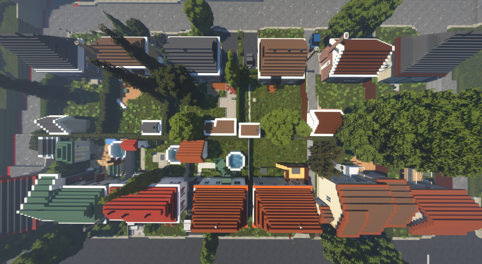 Realistic Block of Canadian Homes Minecraft Map