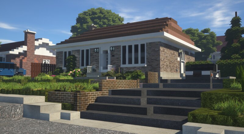 Realistic Block of Canadian Homes Minecraft Map