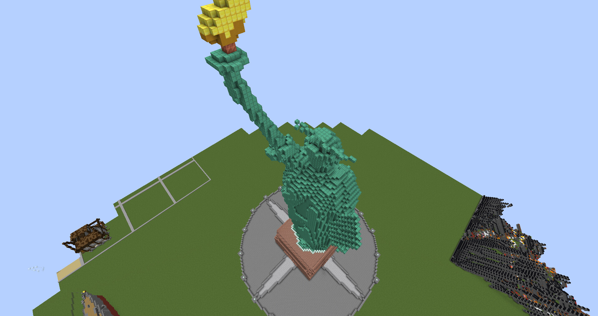 Copper Statue of Liberty [Schem] Minecraft Map