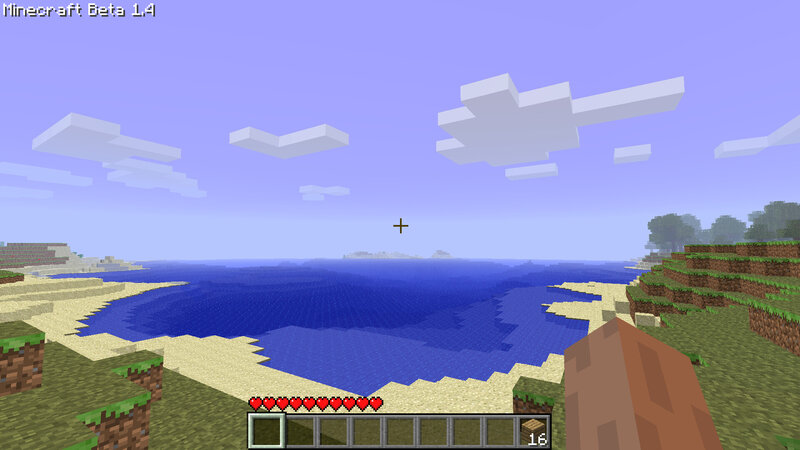 Playing on Beta 1.4 by the way Minecraft Map