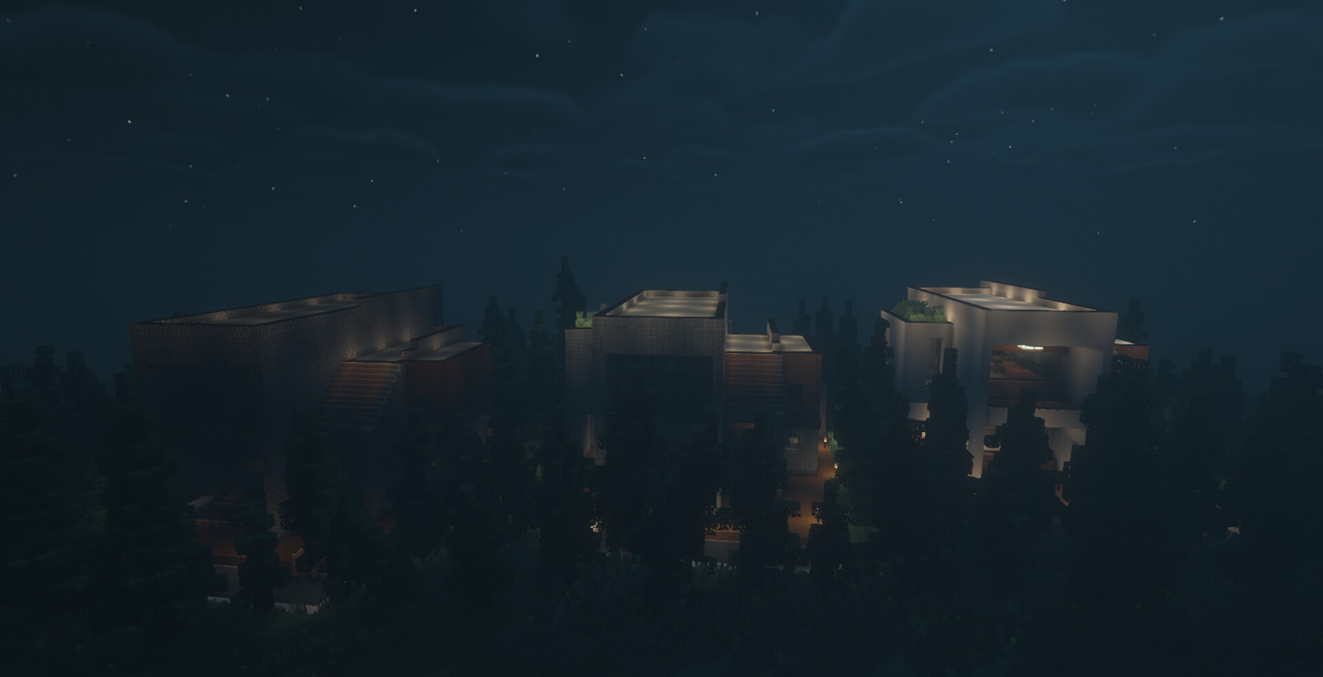 Mini-hotel in the coniferous forest Minecraft Map