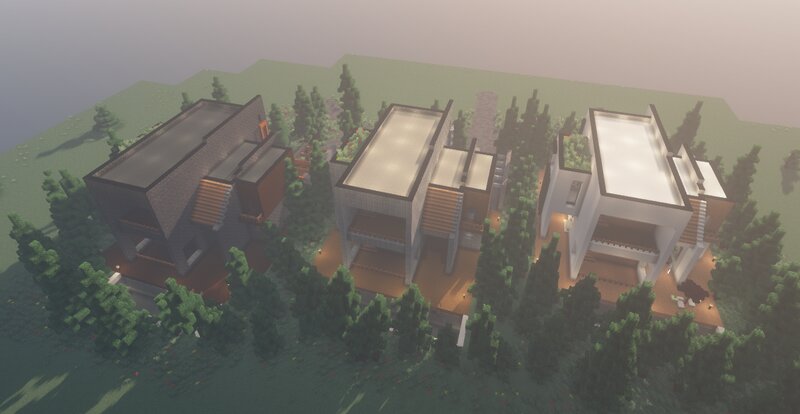 Mini-hotel in the coniferous forest Minecraft Map