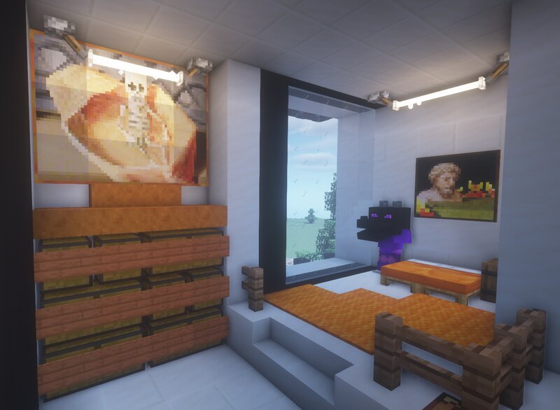 Mini-hotel in the coniferous forest Minecraft Map