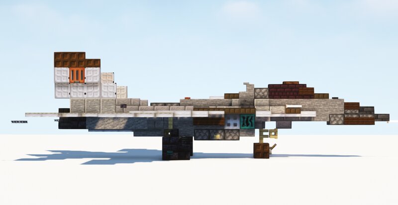 1.5:1 Scale Mikoyan MiG-29 / Fulcrum Multirole Fighter Minecraft Map