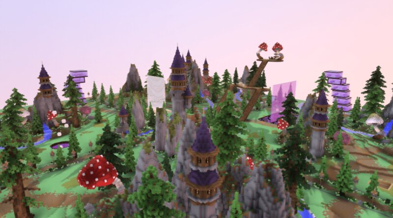 KitMap Spawn & Warzone Fantasy 500x500 Minecraft Map