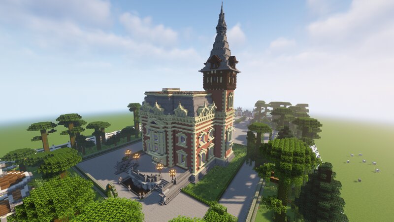 Viktorianische Villa mit Garten Minecraft Map
