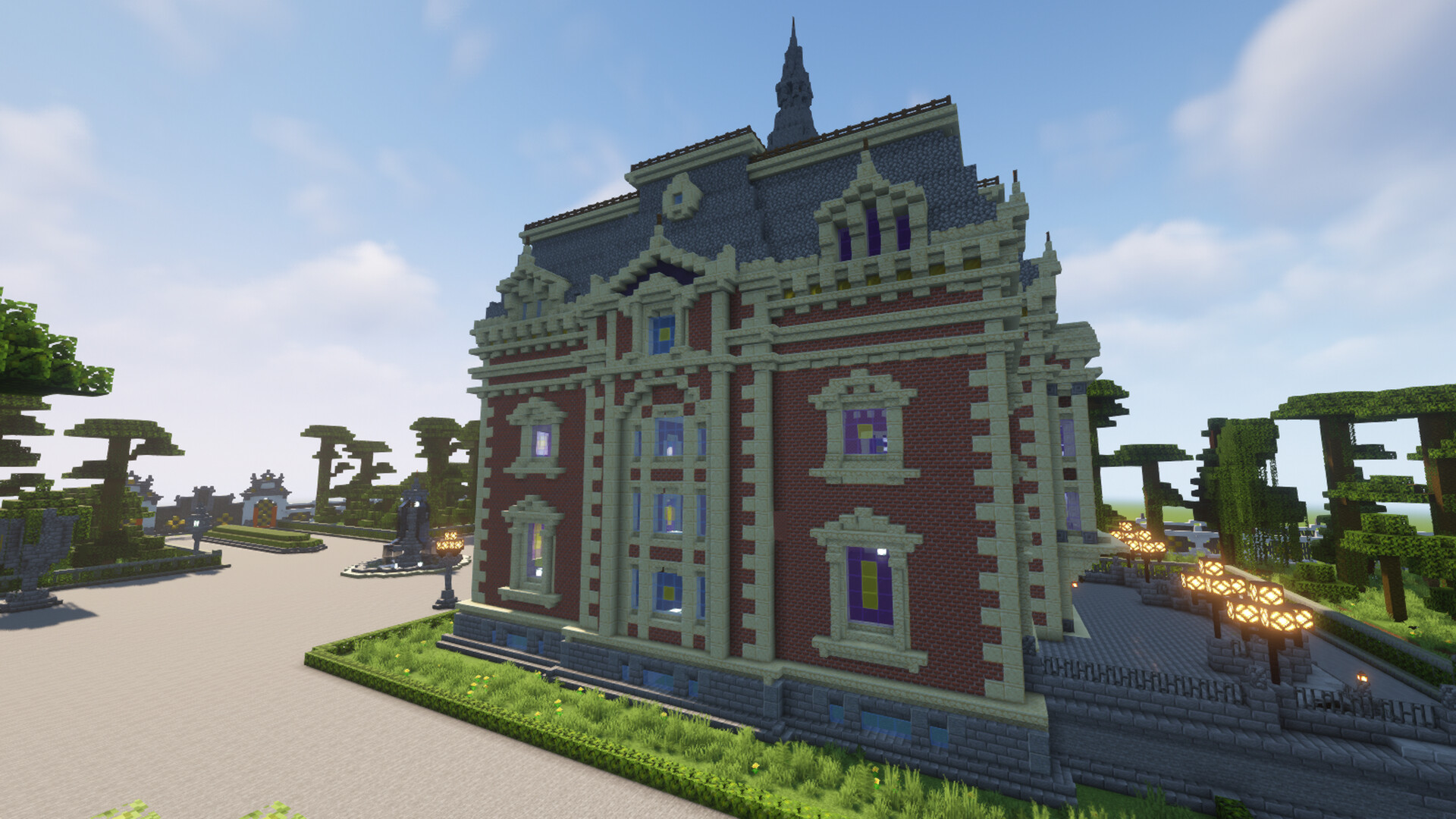 Viktorianische Villa mit Garten Minecraft Map
