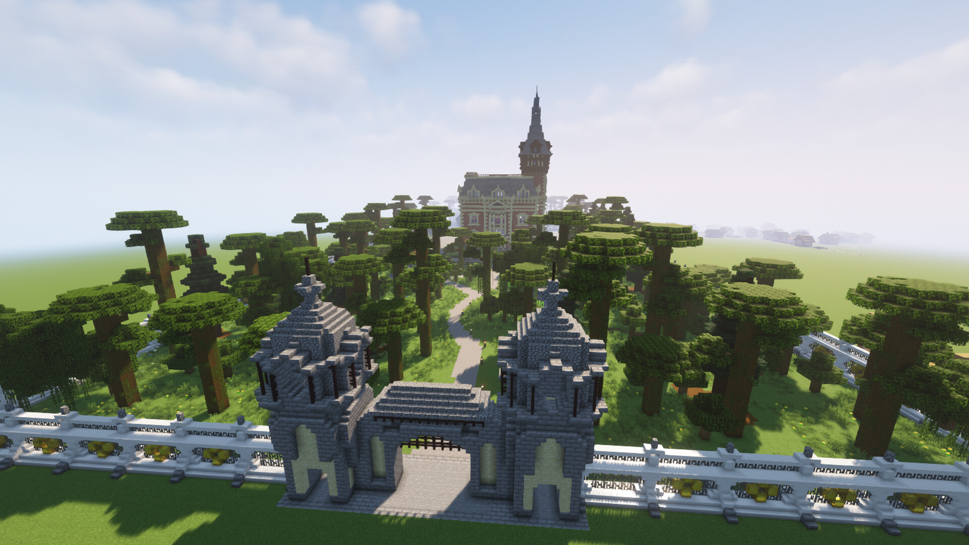 Viktorianische Villa mit Garten Minecraft Map