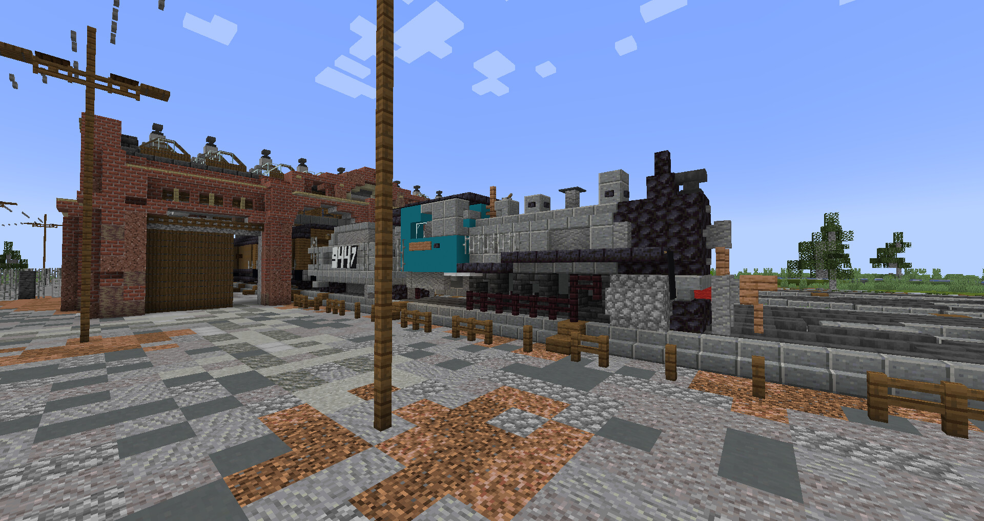 Old Rundown Train Service Station Minecraft Map