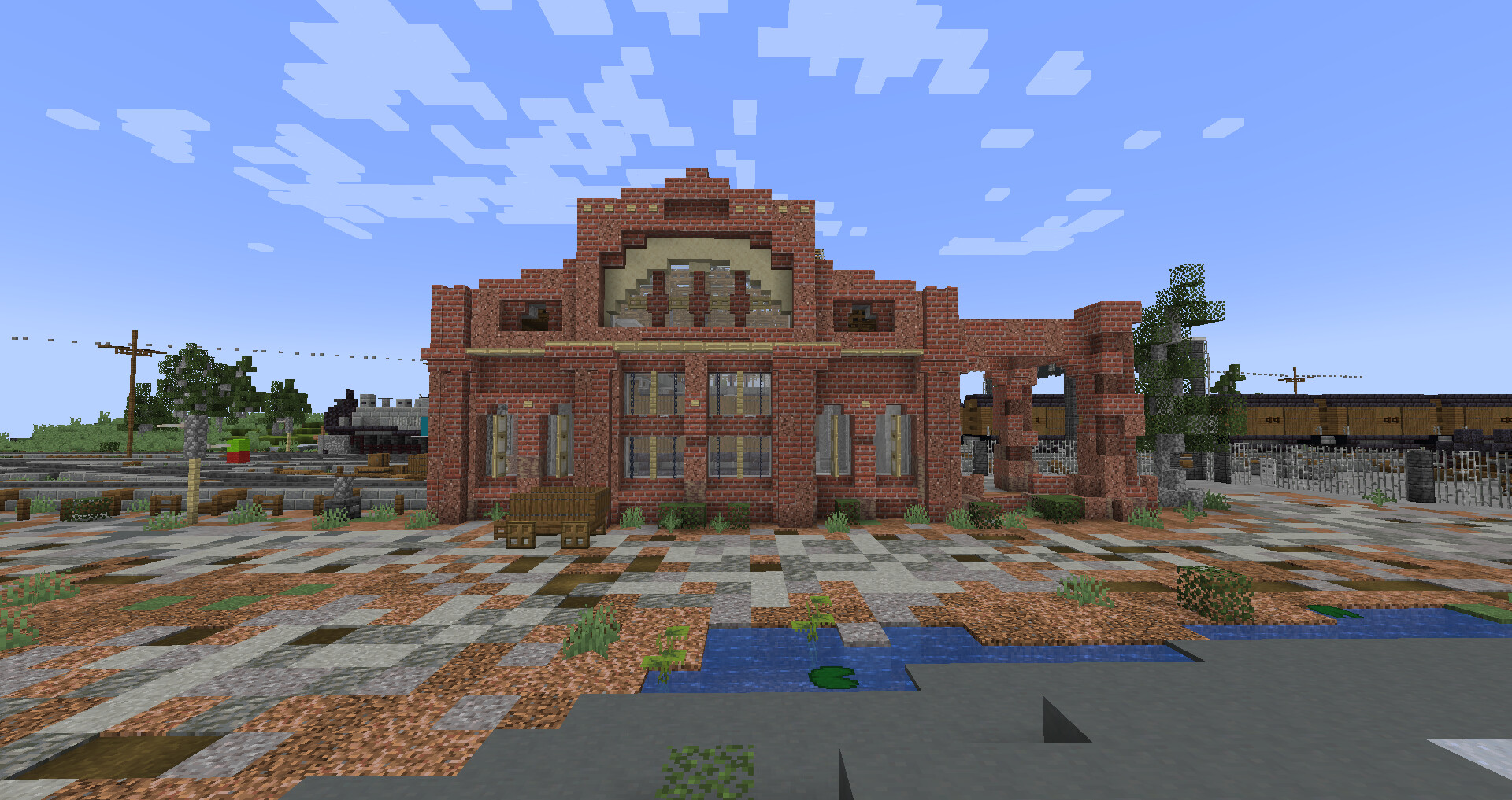 Old Rundown Train Service Station Minecraft Map