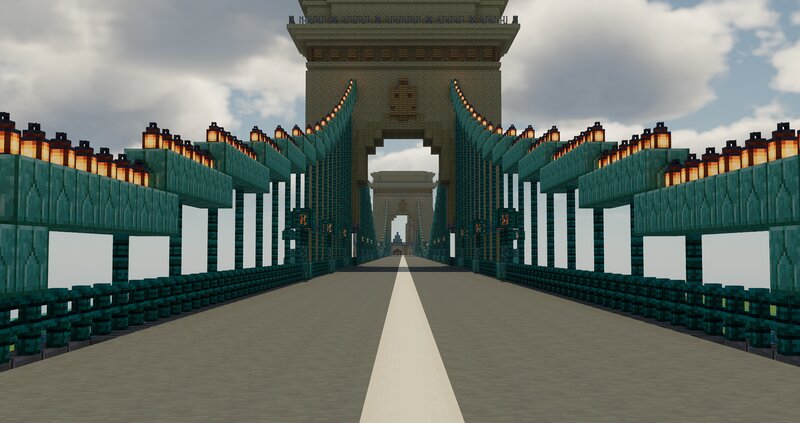 Repro - Széchenyi Chain Bridge, Budapest Minecraft Map