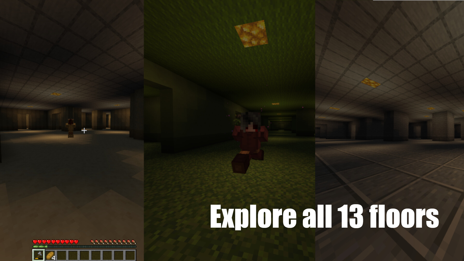 Survive the Backrooms: A Survival Horror Map Minecraft Map