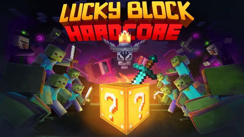 Lucky Block Hardcore - Custom Survival Map with over 15 Random Crazy ...