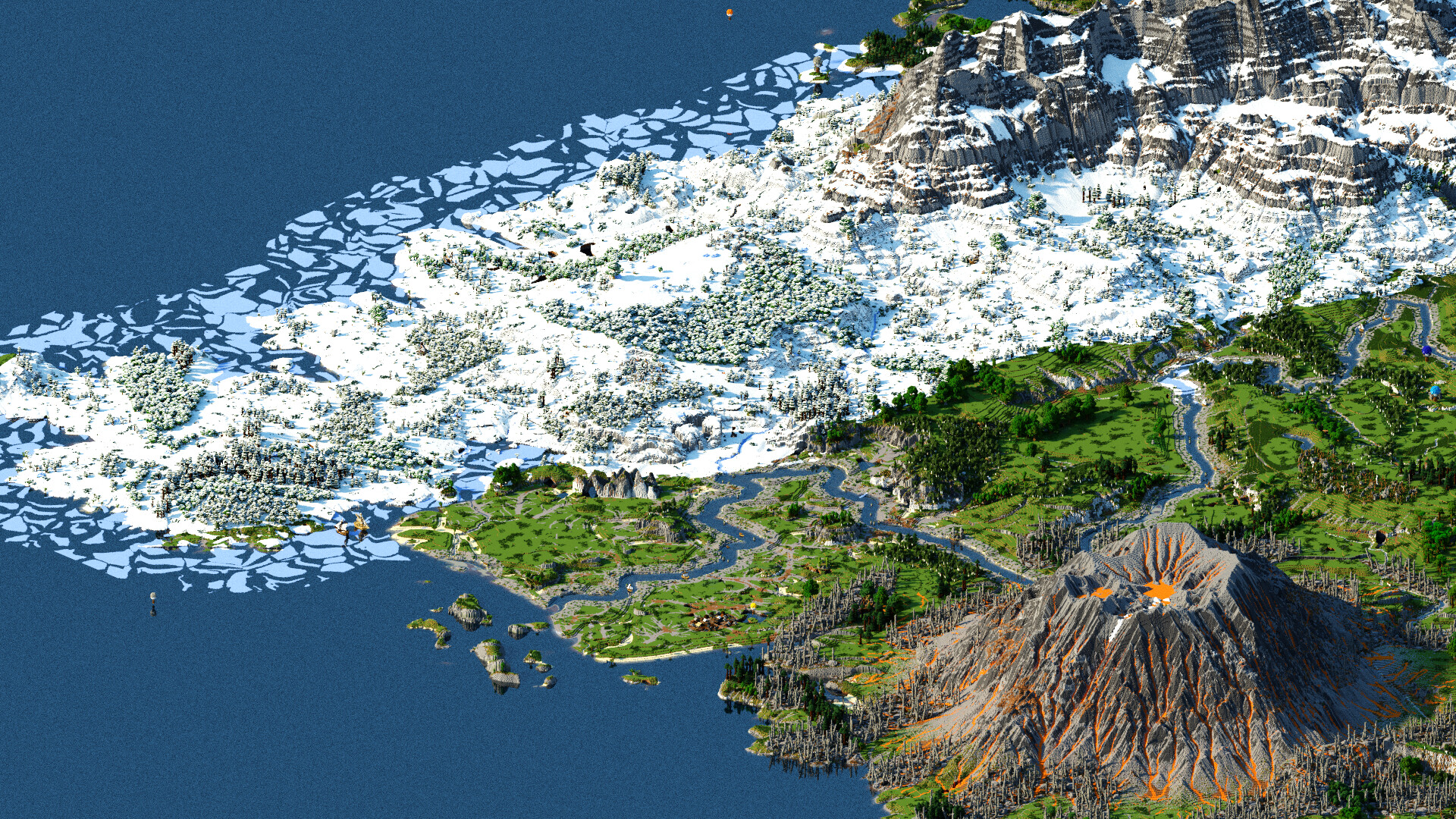 Dafohall - Plains Mountain Valley [Download, 4k, 1.18+, Java, Bedrock ...