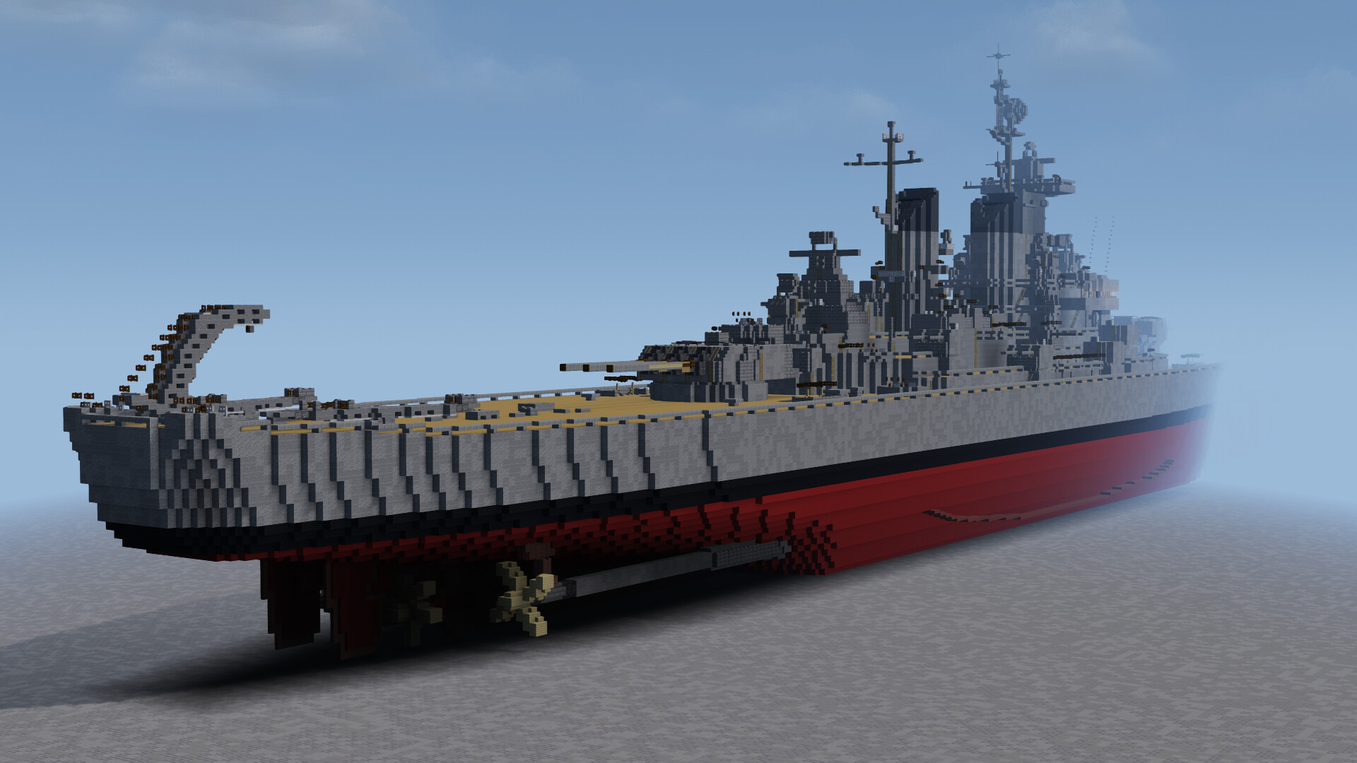USS Iowa (BB-61) ww2 era Minecraft Map
