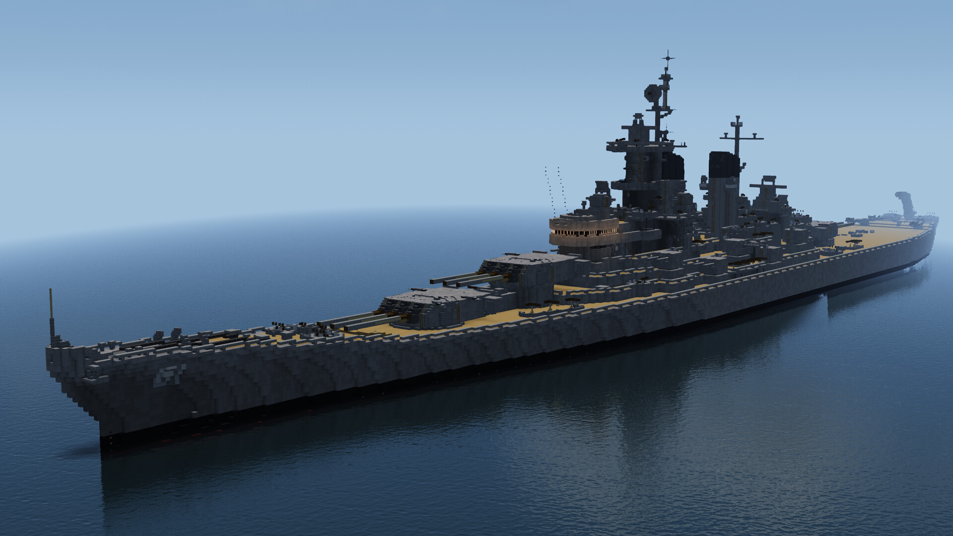 USS Iowa (BB-61) ww2 era Minecraft Map