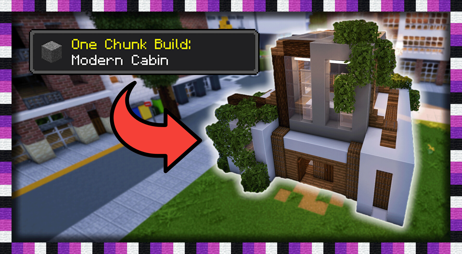 One Chunk Modern Cabin Minecraft Map