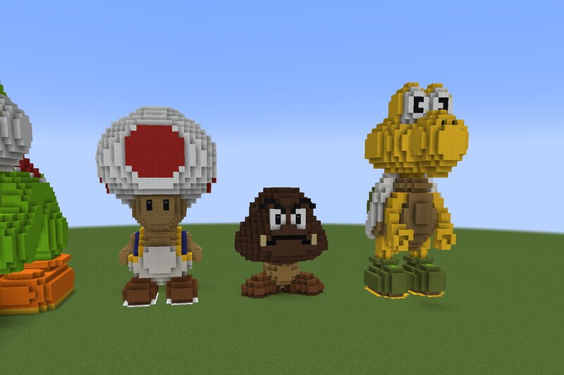 Nintendo's Super Mario Mash-Up Pack Minecraft Statues Minecraft Map