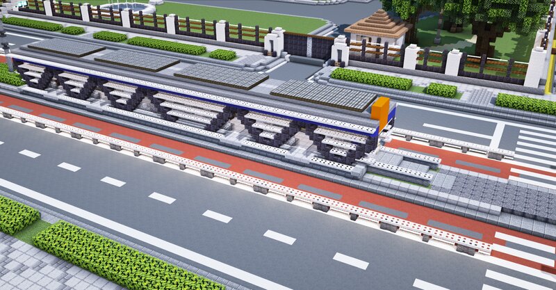 Transjakarta Bus Rapid Transit (Bus Stop Included) Minecraft Map