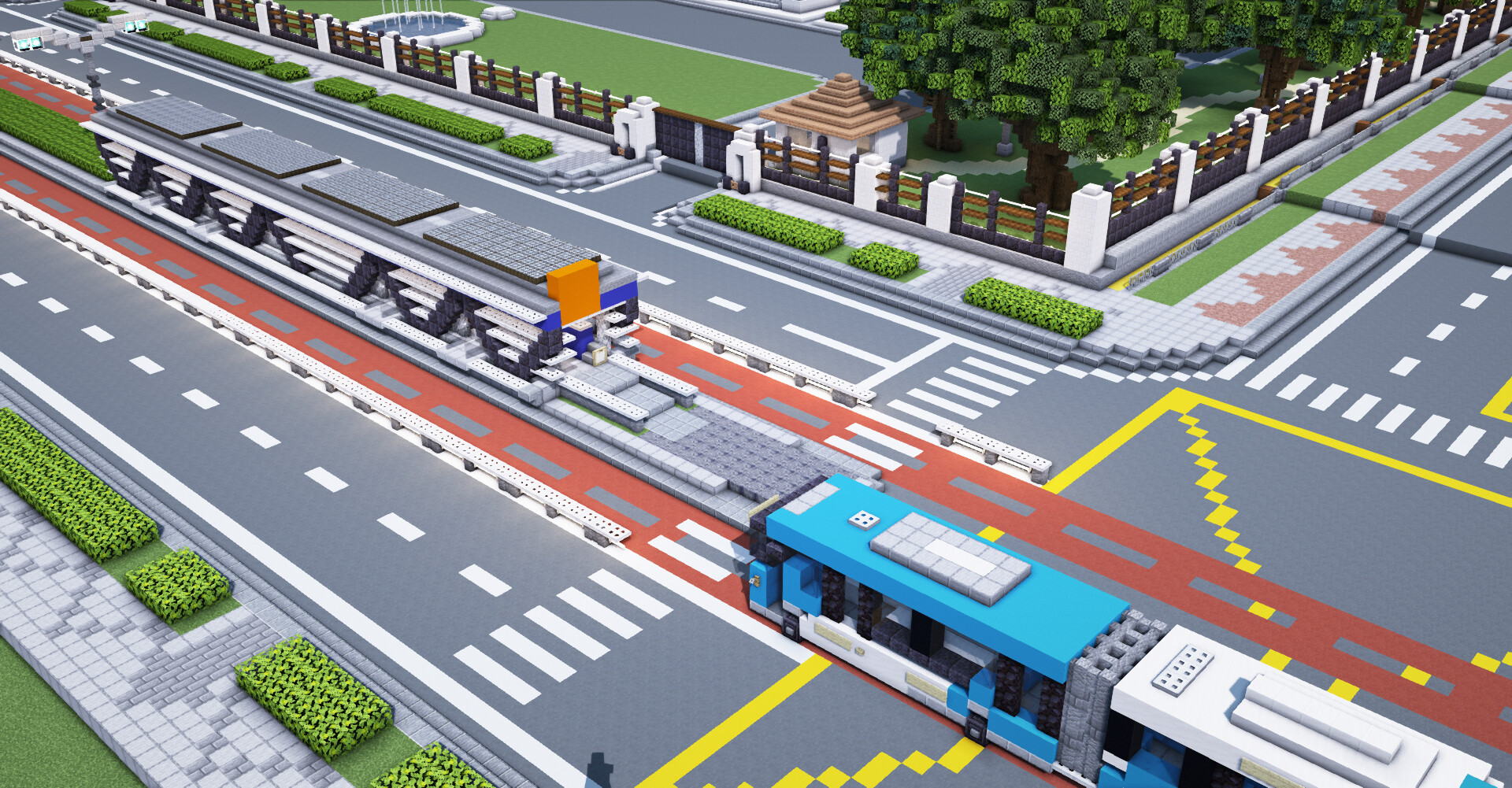 Transjakarta Bus Rapid Transit (Bus Stop Included) Minecraft Map