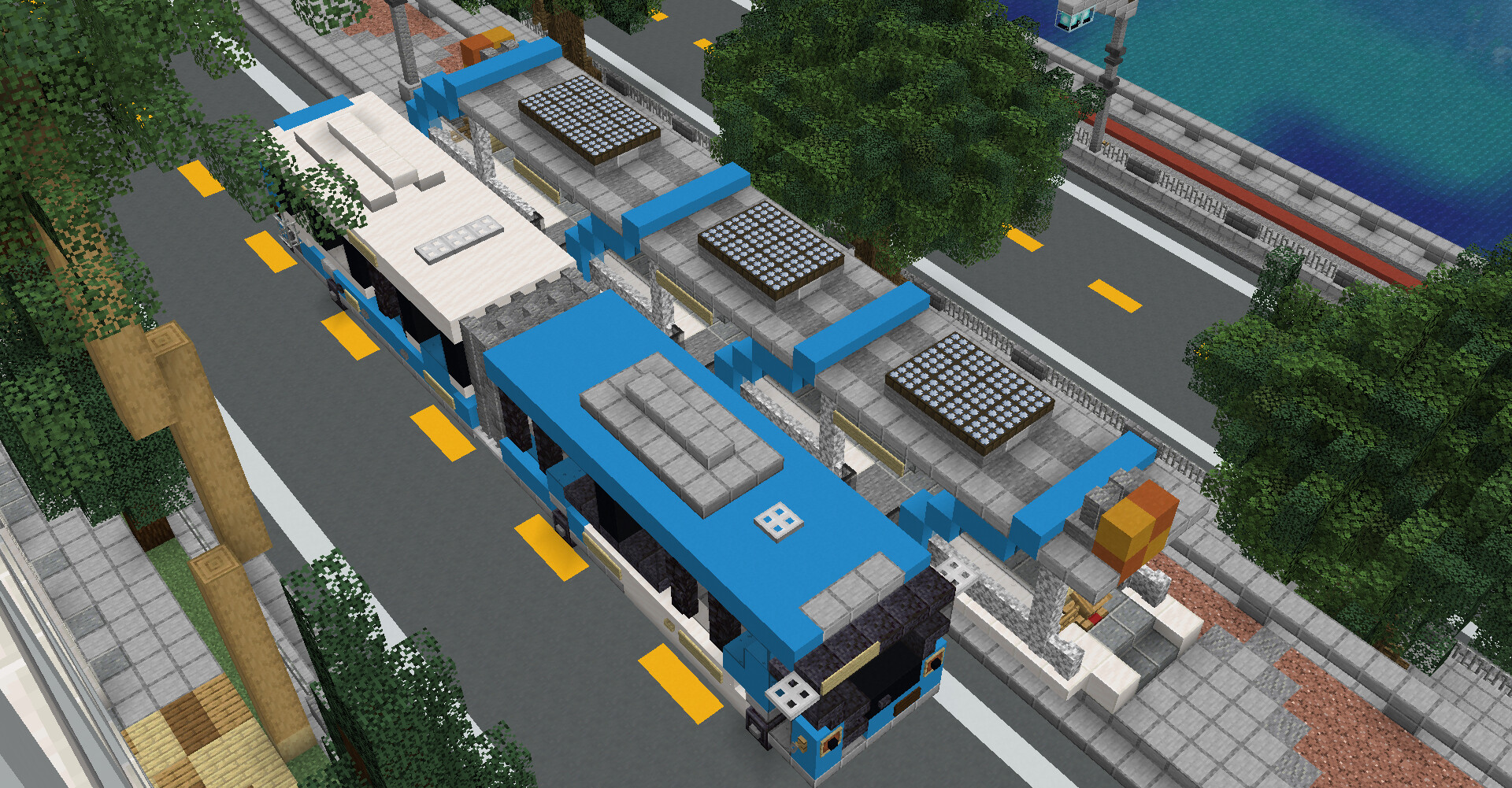 Transjakarta Bus Rapid Transit (Bus Stop Included) Minecraft Map