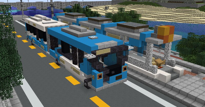 Transjakarta Bus Rapid Transit (Bus Stop Included) Minecraft Map