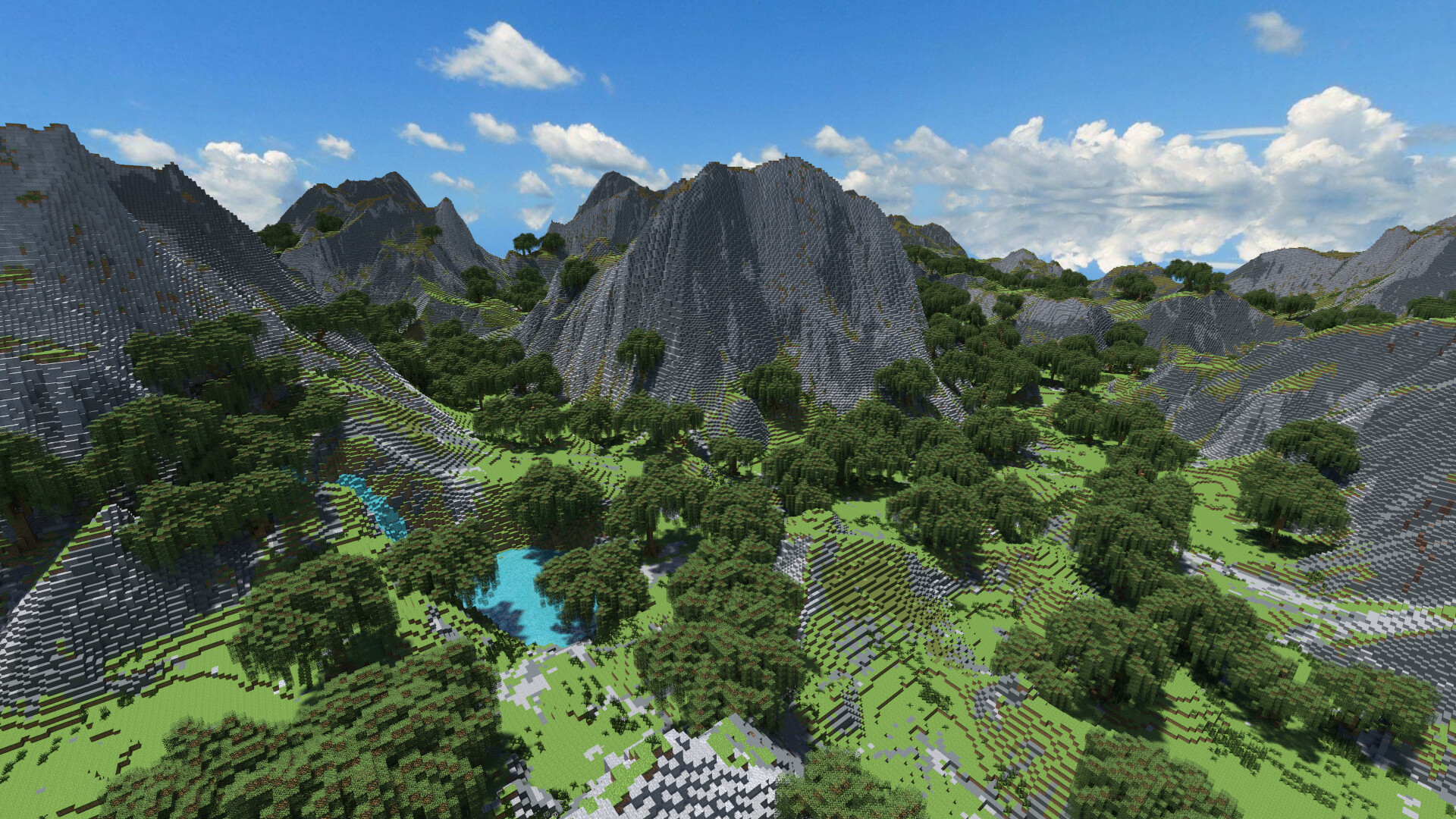 1000x1000 | Custom Map | Forest Mountain [Free download] Minecraft Map