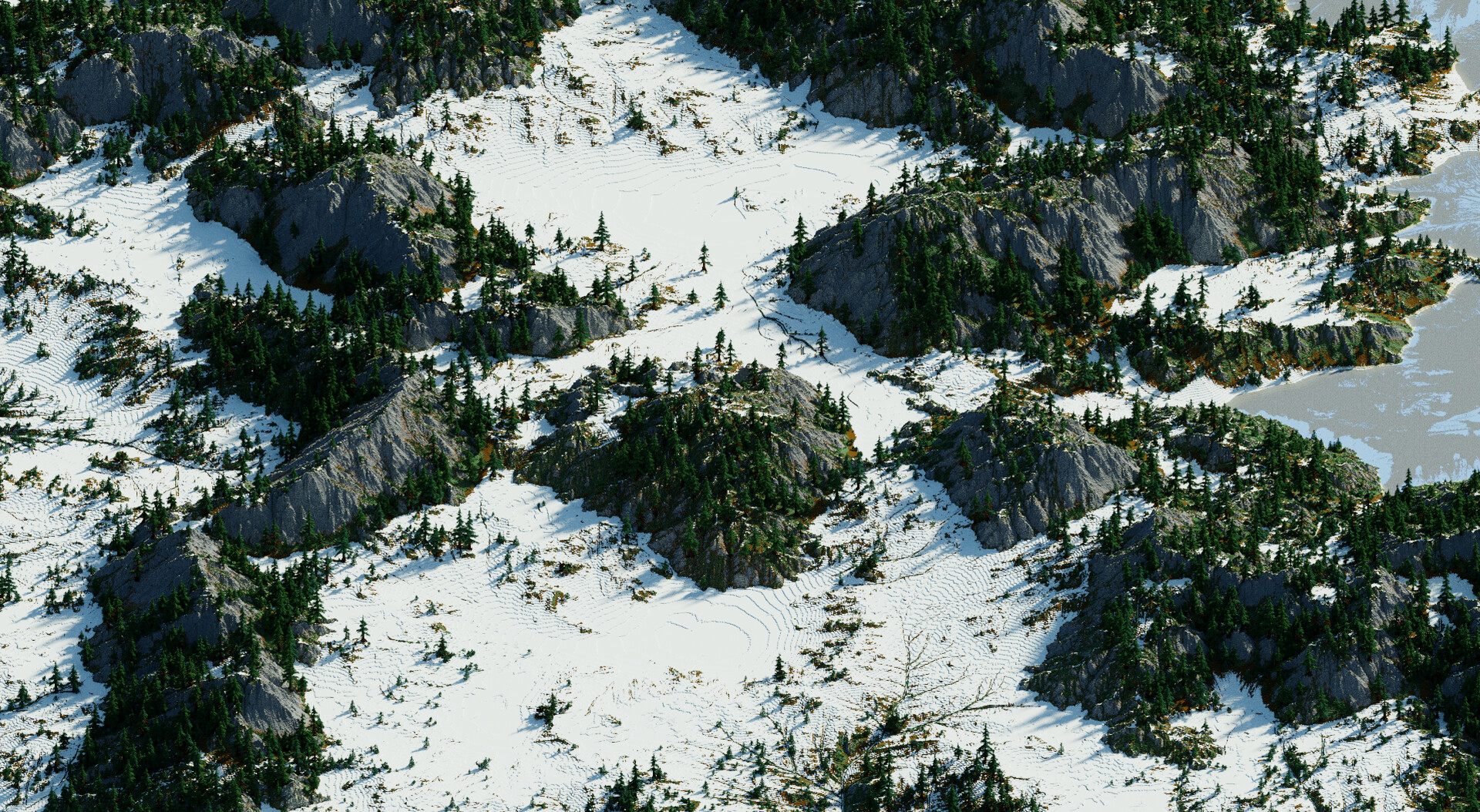 Winter highlands - 2000x2000 [WorldMachine] Minecraft Map