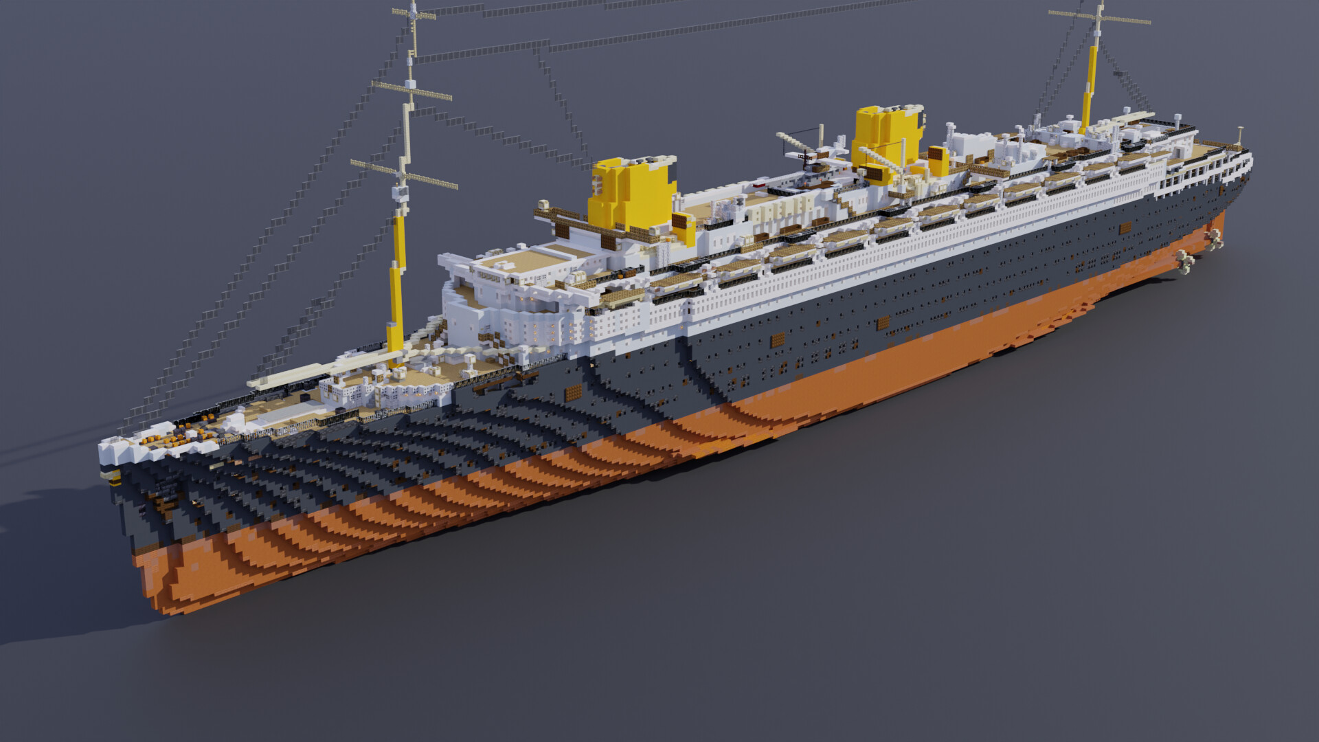 SS Bremen 1:1 Exterior Only Minecraft Map