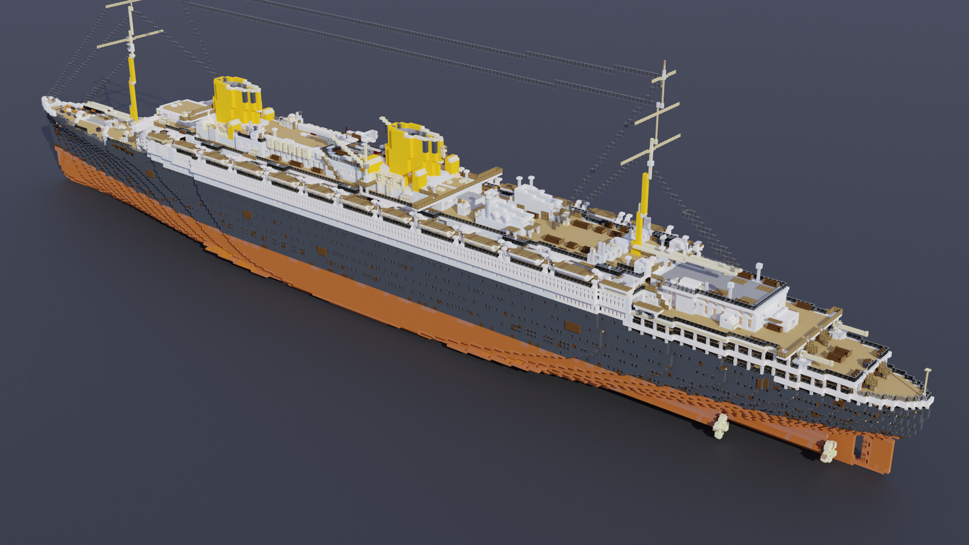 SS Bremen 1:1 Exterior Only Minecraft Map