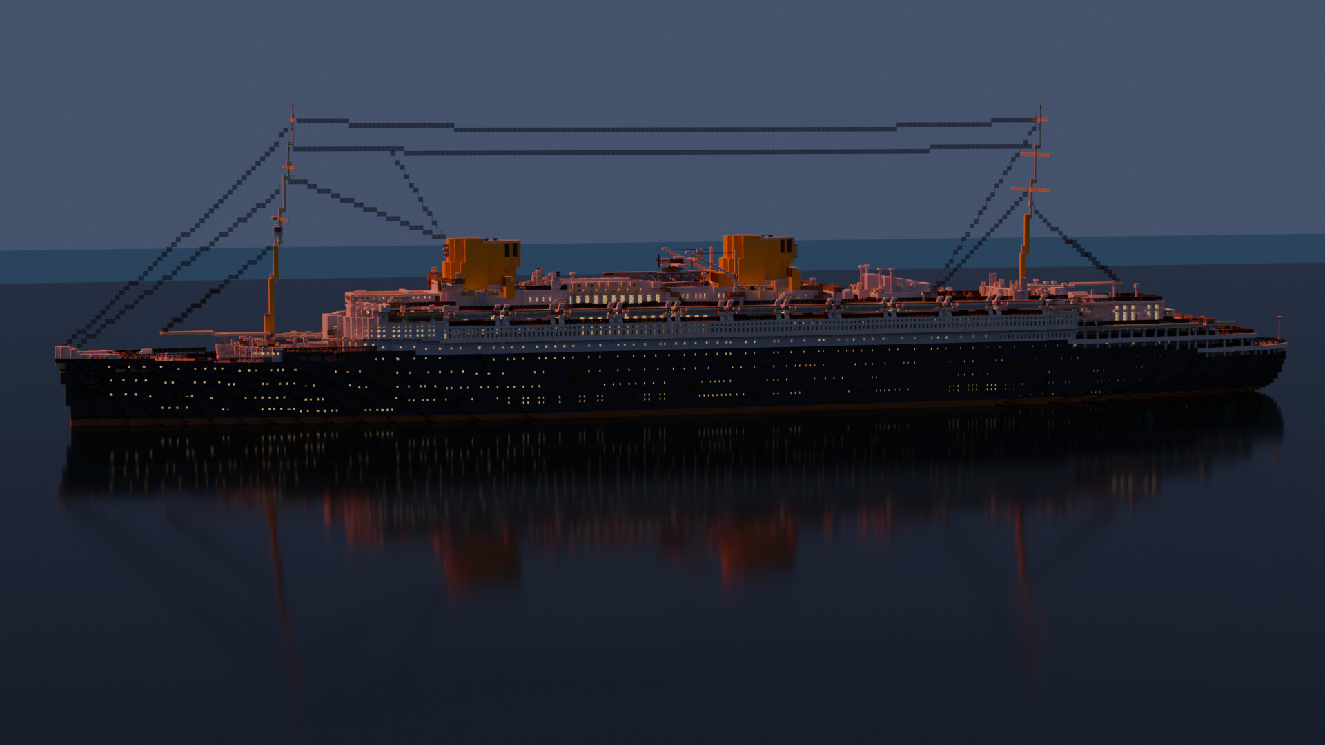 SS Bremen 1:1 Exterior Only Minecraft Map