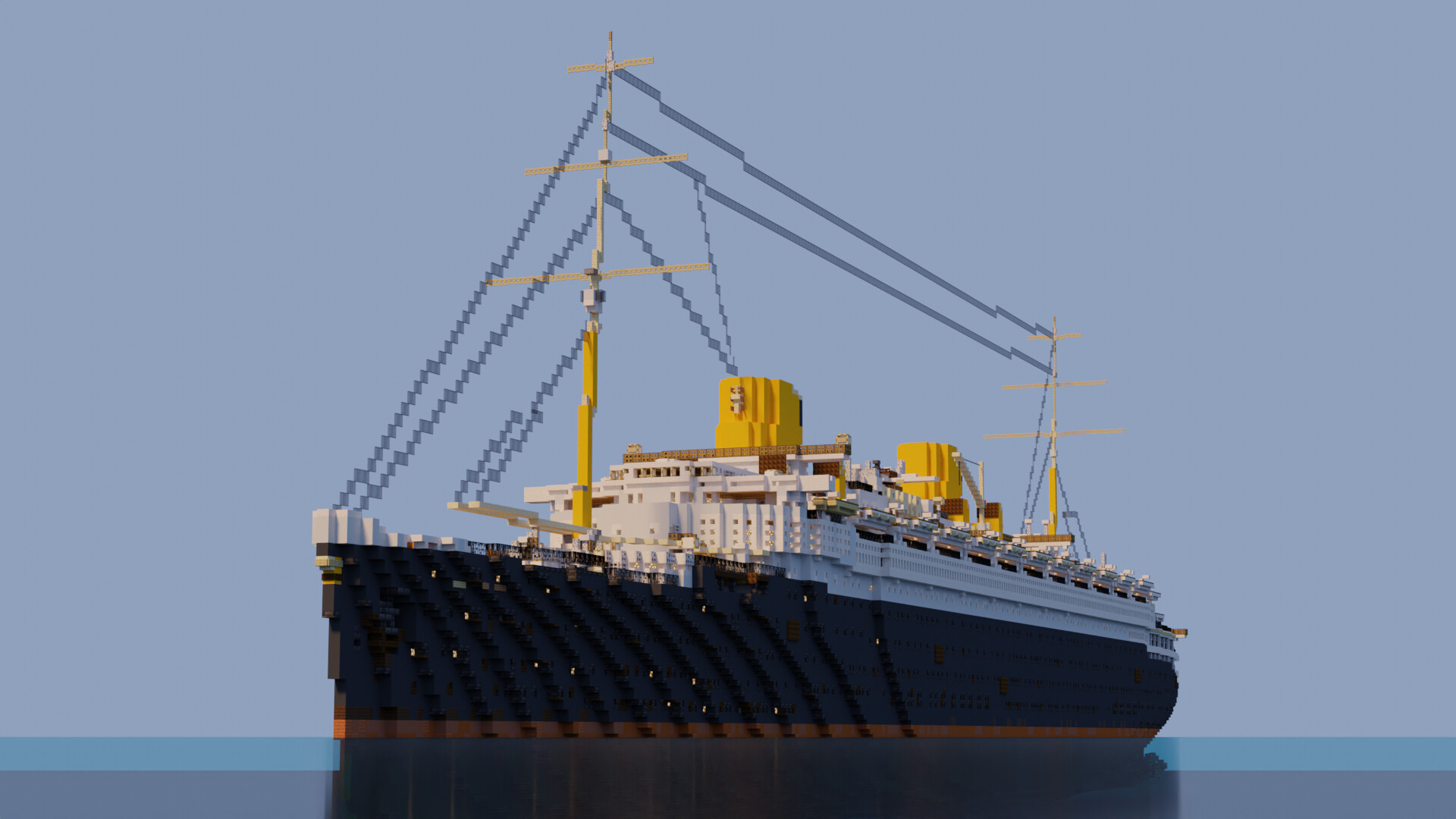 SS Bremen 1:1 Exterior Only Minecraft Map