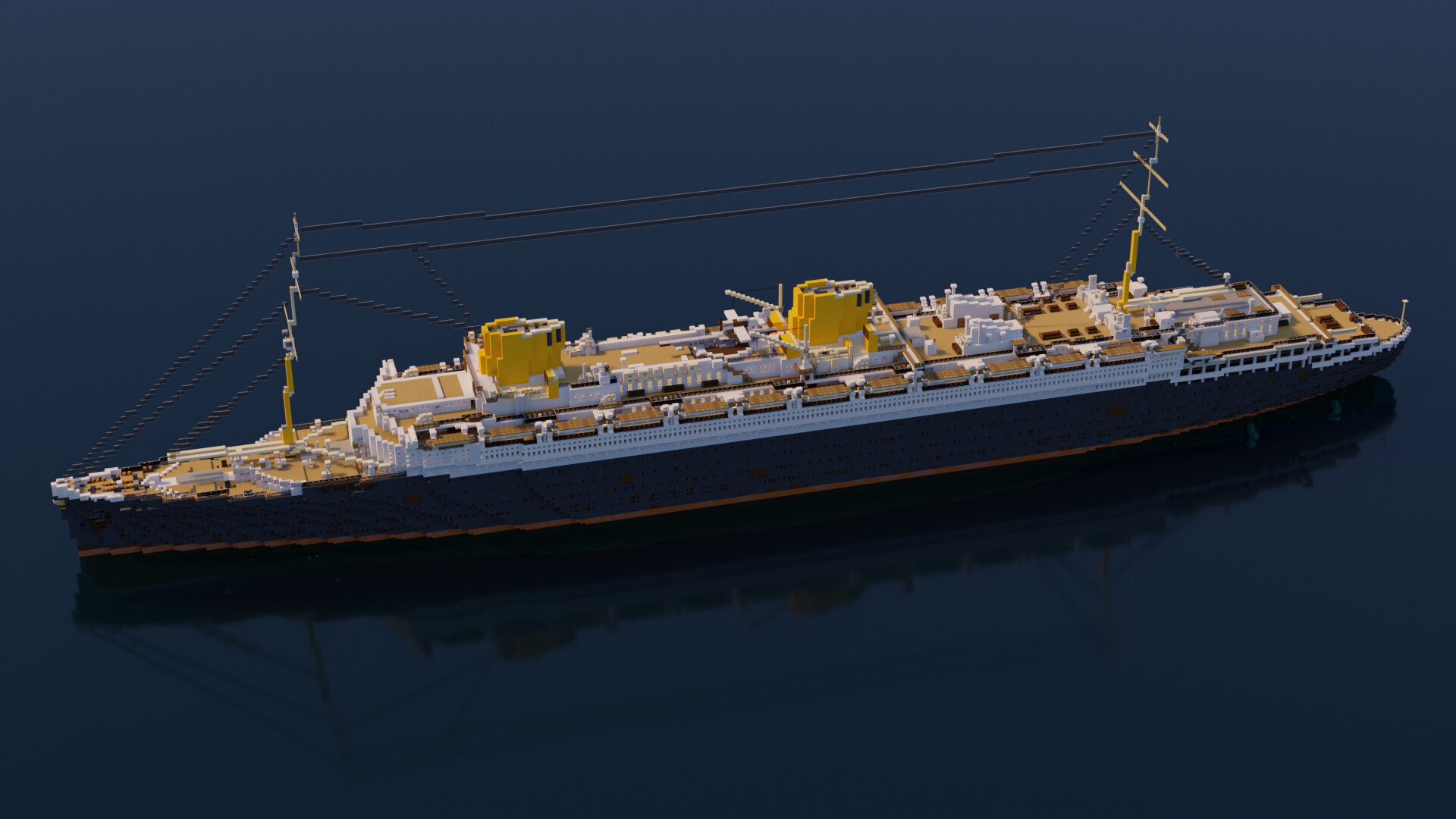 SS Bremen 1:1 Exterior Only Minecraft Map