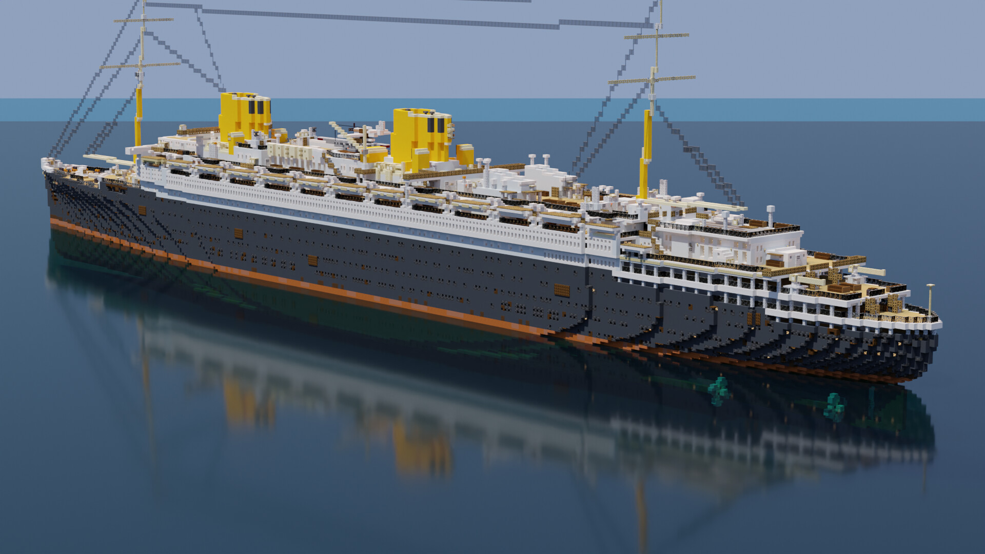 SS Bremen 1:1 Exterior Only Minecraft Map