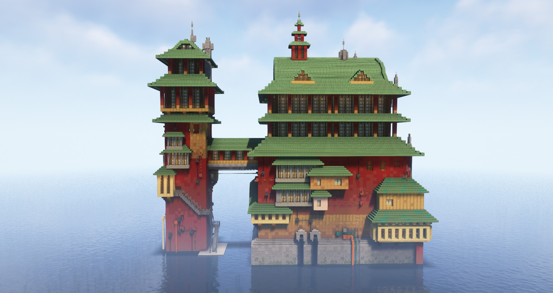 Spirited Away Inspired Bathhouse Minecraft Map